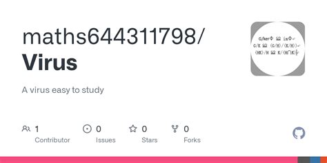 GitHub Maths Virus A Virus Easy To Study