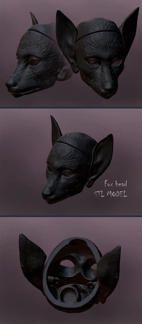 3d Stl Fox Head Doll Werewolf Demon Wolf Fox Bjd Girl Etsy