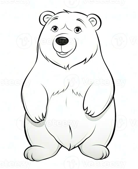A Cartoon Polar Bear Standing Up And Smiling Generative Ai 30599404