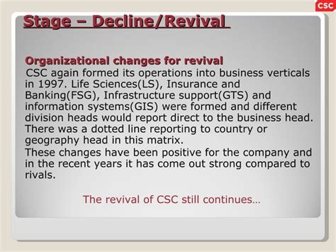 Organization Life Cycle Csc Ppt