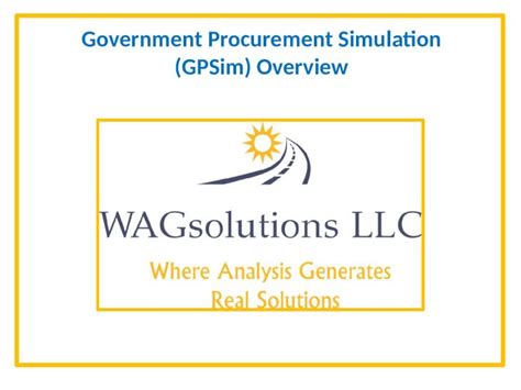 Pptx Government Procurement Simulation Gpsim Overview Dokumentips