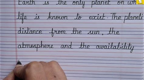 Neat And Clean Cursive Handwriting English Handwriting Four Line