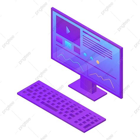 Desktop Computer Clipart Png Images Desktop Computer Icon Isometric