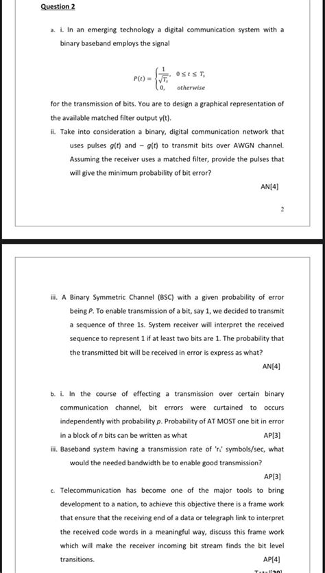 Solved Question 2 A I In An Emerging Technology A Digital
