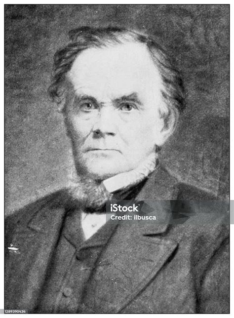 Potret Pria Penting Dari Bursa Efek New York Abad Ke19 Daniel Drew Ilustrasi Stok Unduh Gambar