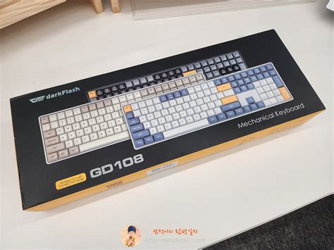 darkFlash GD 108 화이트 110 키 게임용 기계식 키보드.