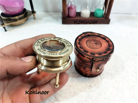 Personalized Brass Map Reader Magnifying Glass News Paper Reader