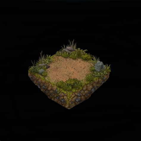 Isometric Grassland Tile For The Combat In My Video Game Side Project I