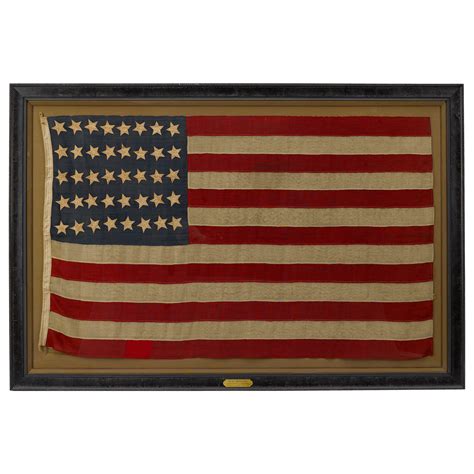 40 Star Unofficial Whimsical Star Pattern American Flag Circa 1889