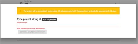 Project Shutdown