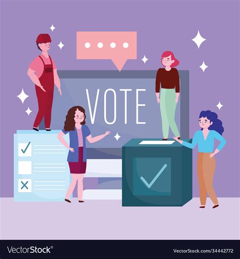 People Voting Cartoon