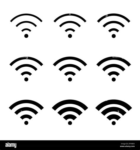 Set Of Wi Fi Internet Symbol Wifi Free Signal Vector Illustration Wireless Mobile Icon Wi Fi