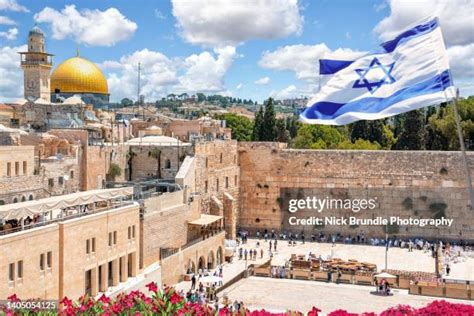Israel Flag Jerusalem Photos And Premium High Res Pictures Getty Images
