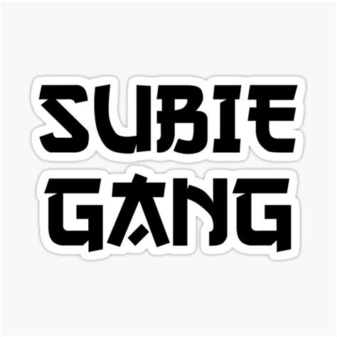 Subie Gang Black Subie Lover Jdm Car Lover Tuner Boxer Engine Rally Sticker For Sale By