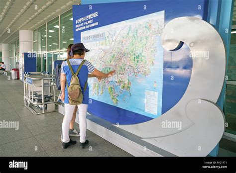 Busan South Korea Circa May 2017 Map Of Busan At Gimhae