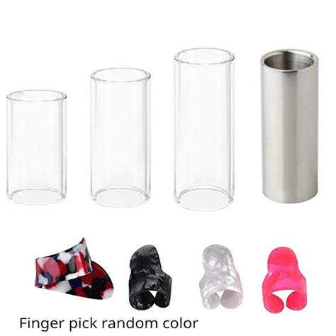 Guitar Slide Stainless Steel Metalglass Finger Slide For Guitar Bass