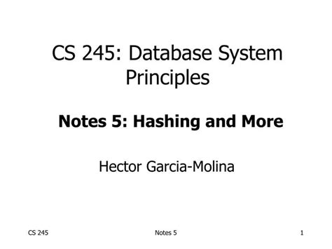 Ppt Cs 245 Database System Principles Powerpoint Presentation Free