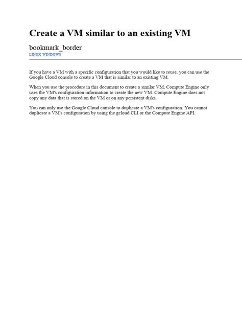 Create A Vm Similar To An Existing Vm Pdf Computers