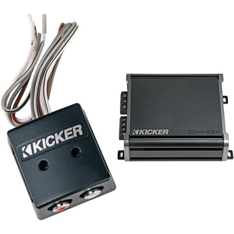 Kicker Cx4001 Mono Amplifier And Kisloc Line Output Converter Bundle