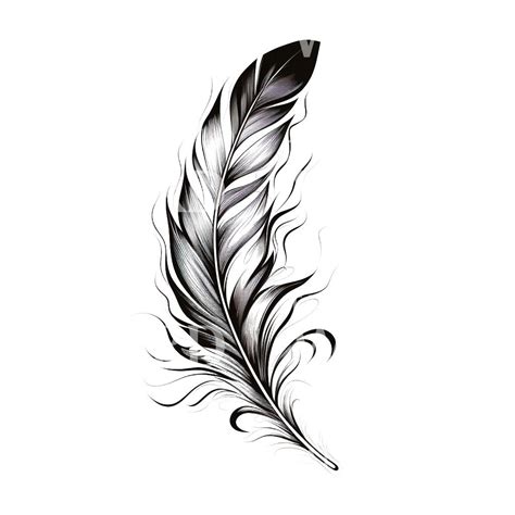 Black And Grey Feather Tattoo Design Tattoos Wizard Designs