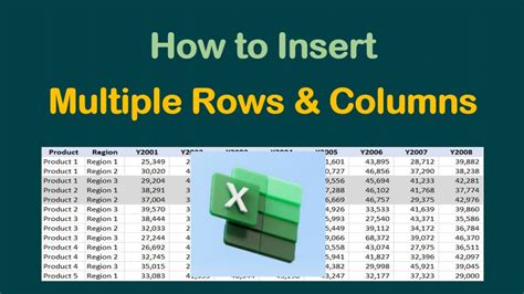 How To Quickly Insert Multiple Rows And Columns Youtube