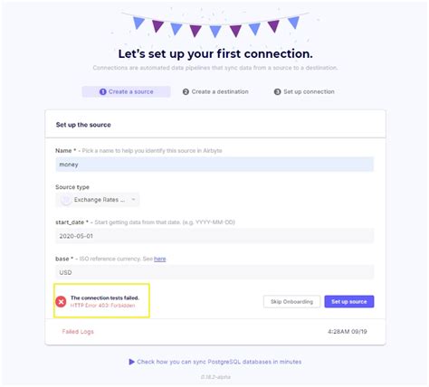 the connection tests failed error 403 forbidden · issue 2716
