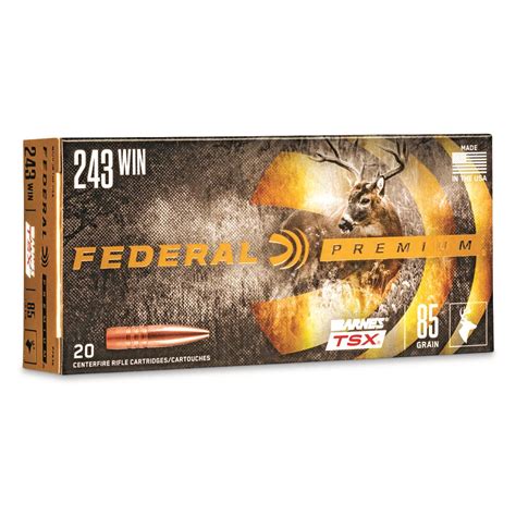 Federal Power Shok 243 Winchester Sp 100 Grain 20 Rounds 97761
