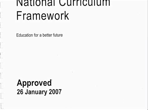 The Fiji Islands National Curriculum Framework NEQMAP