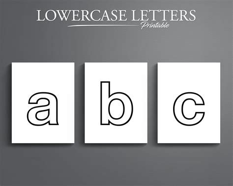 Printable Lower Case Letters