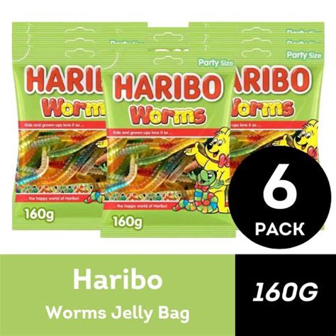 Haribo Worms Jelly Bag 160g 6 Pack Bluekiwi Wholesale