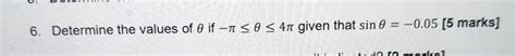 Solved Determine the values of θ if πθ π given that Chegg