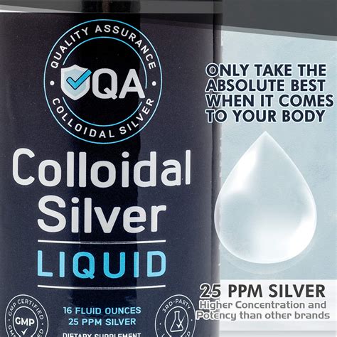 Qa Colloidal Silver Liquid 25 Ppm Pure Colloidal Silb08fxyvxw3