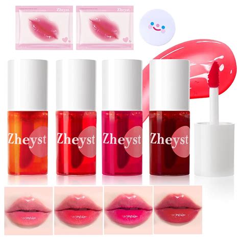 Lip Tint Korean Stain Set 4 Colors Tinta Para Labios Waterproof Long Lasting