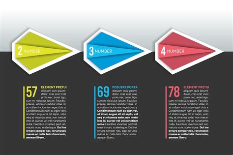Premium Vector 3 Steps Arrow Tutorial Chart Diagram Step By Step