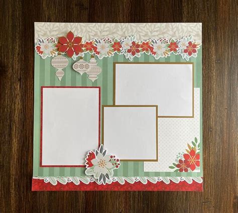 Christmas Scrapbook With Three Photos