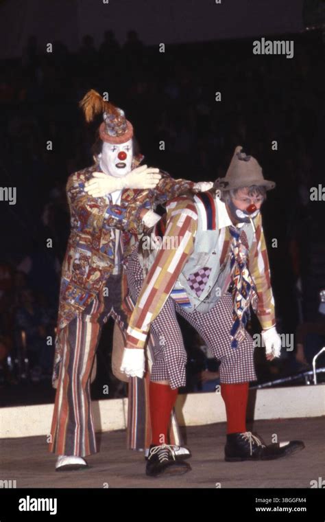 Two Clowns From The 29th Annual Aladdin Shrine Circus Held At The Ohio
