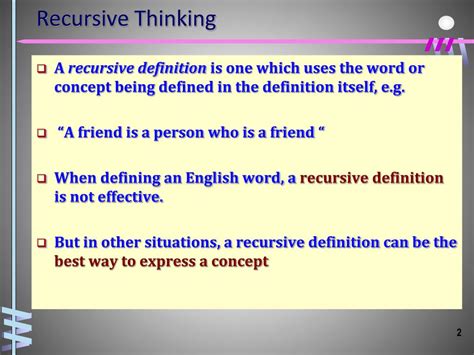 PPT Recursion PowerPoint Presentation Free Download ID 498838