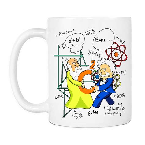 Buy Lamx Funny Pythagoras And Einstein Mug Science Math Physics Lovers Ceramic Coffee Mugs