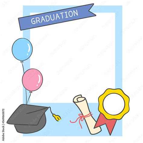 졸업 축하 프레임 디자인 Stock Vector Adobe Stock