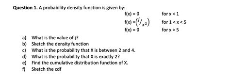 Solved Question A Probability Density Function Is Given Chegg