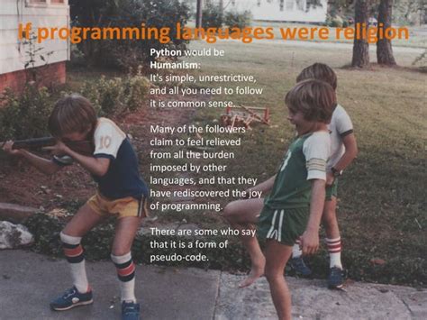 if programming languages were religion ppt