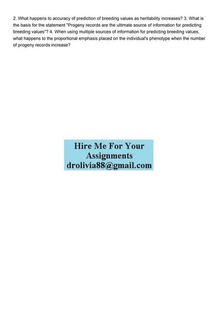 2 What Happens To Accuracy Of Prediction Of Breeding Valuespdf