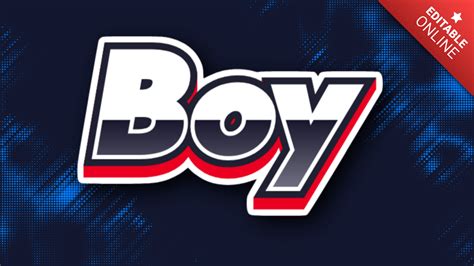 Boy Text Effect Generator