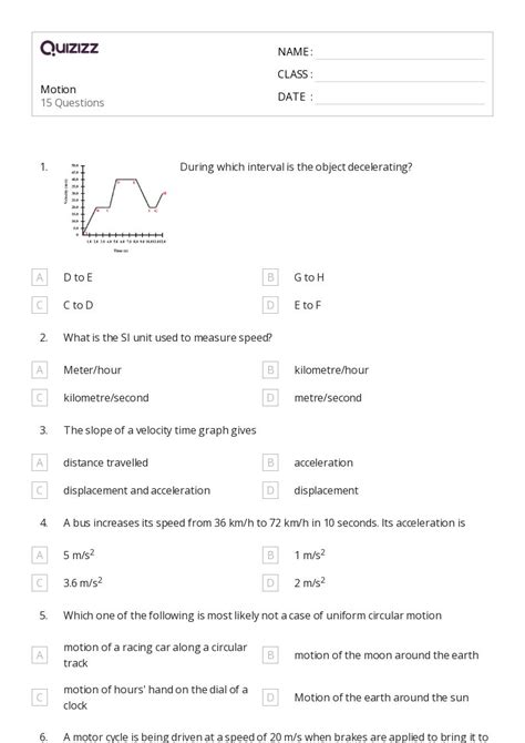 50 Simple Harmonic Motion Worksheets On Quizizz Free And Printable