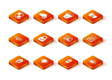 Set Retro Wall Watch Cyber Security Computer Api Interface Lock And Check Mark And Laptop