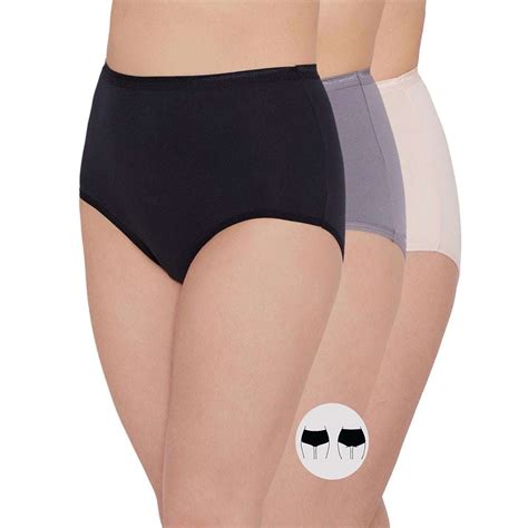 Buy Cotton High Waist Full Coverage Everyday Wear Pack Of 3 Full Brief