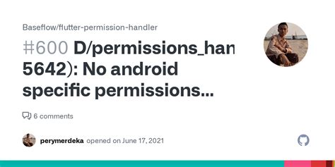 d permissions handler 5642 no android specific permissions needed