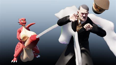 Rule 34 16 9 3 Toes 3d Adolf Hitler Anthro Balls Barefoot Big Balls Big Breasts Big Penis