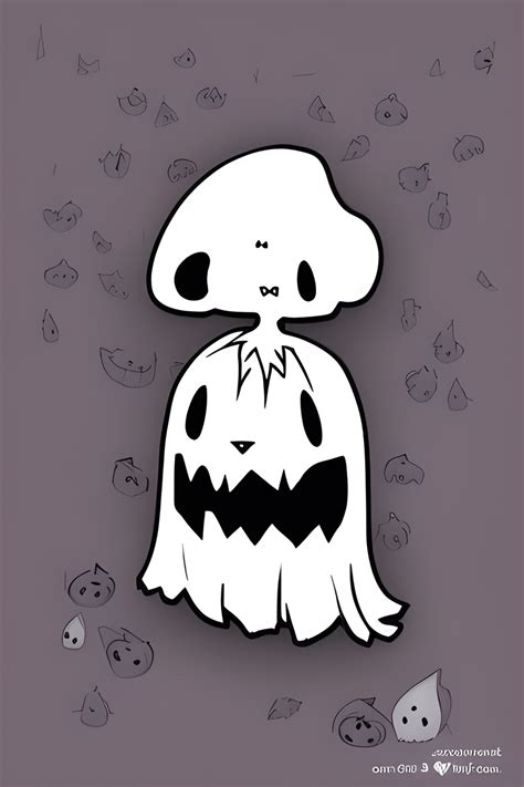 Chibi Ghost For Halloween · Creative Fabrica