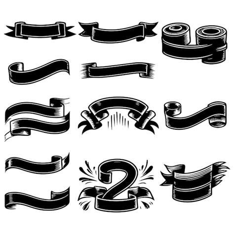 Premium Vector Brush Stroke Rebon Vectors Isolated On A White